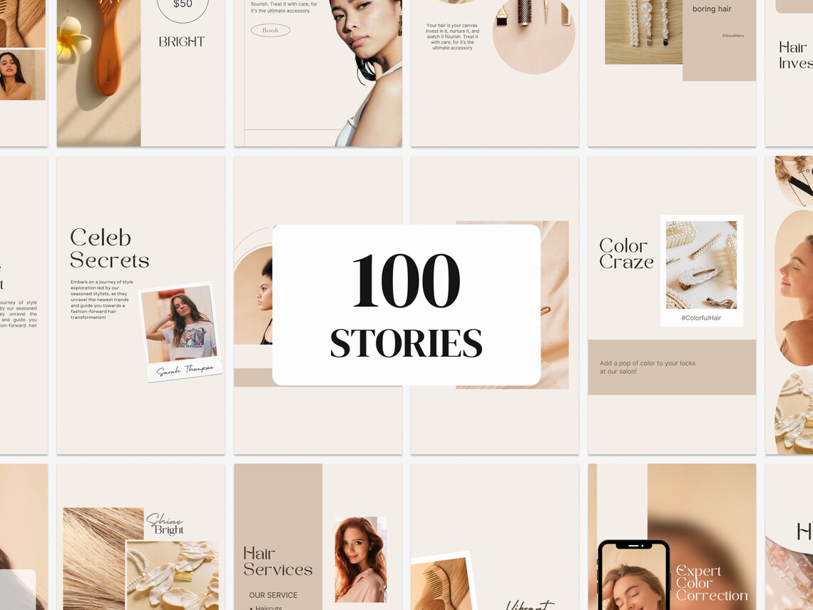 Hair Salon Instagram Templates Beauty Salon Instagram Post Branding