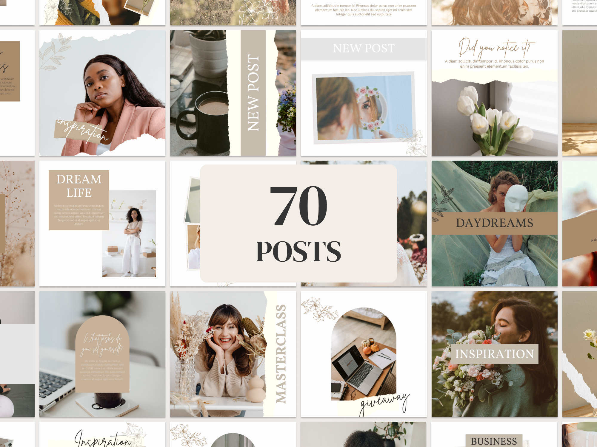 Minimalist Instagram Templates Engagement Booster Canva Template Social ...