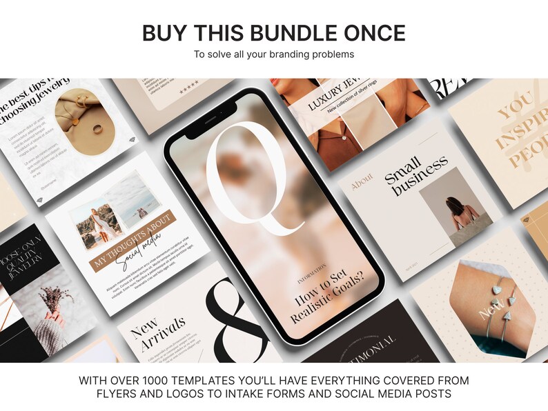 Bundle Instagram Templates Luxury Beauty Instagram Kit Bundle for Canva ...