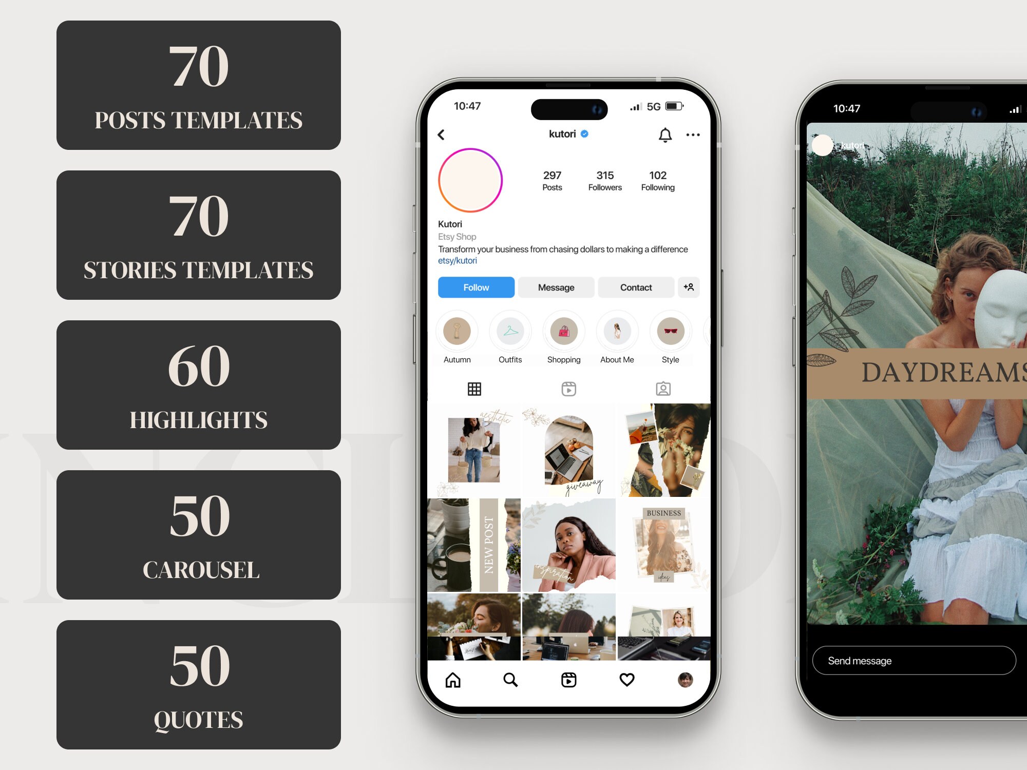 Minimalist Instagram Templates Engagement Booster Canva Template Social ...