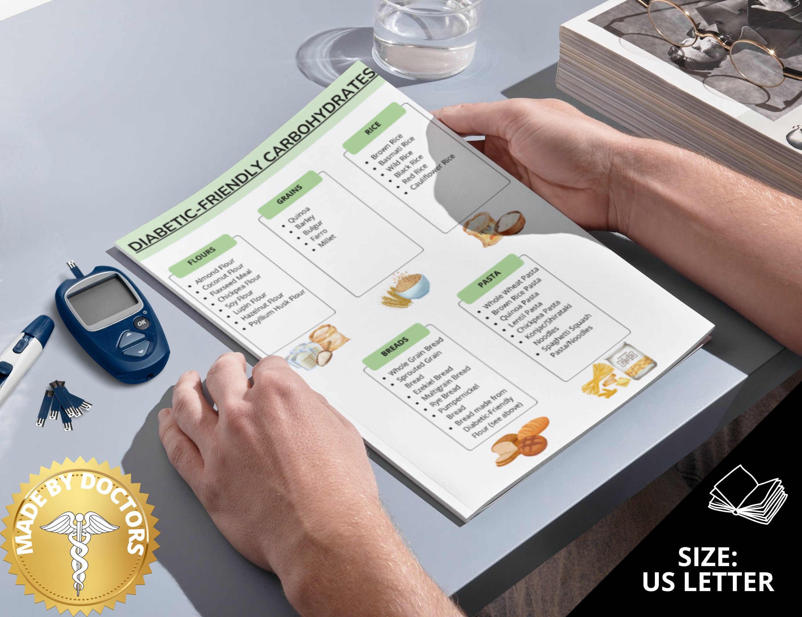 Diabetes-friendly Carbs Food List: Patient Education (digital Download ...