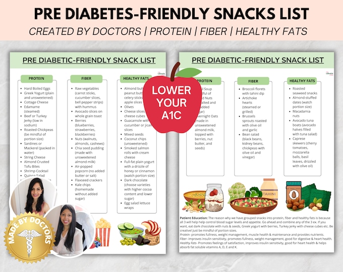 Prediabetes Snack Ideas, PDF for Low Sugar, Snacks to Eat for ...