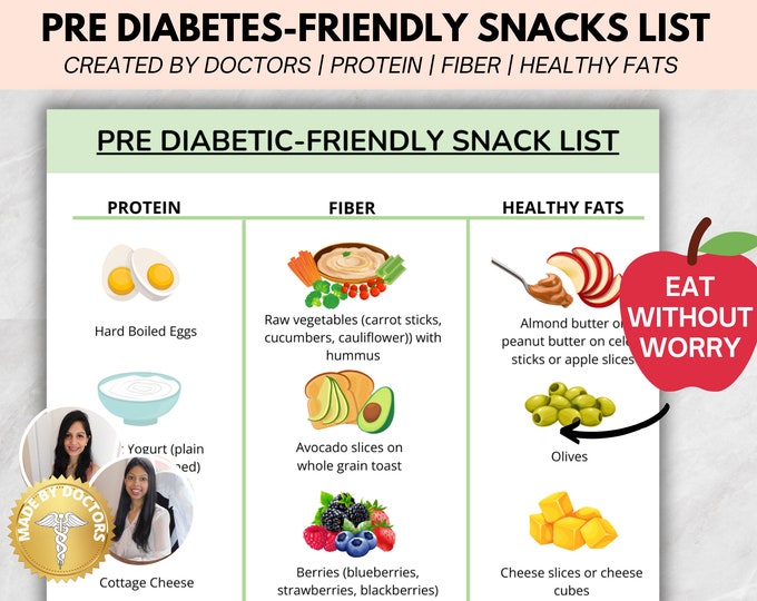 Prediabetes Snack Ideas, PDF for Low Sugar, Snacks to Eat for ...