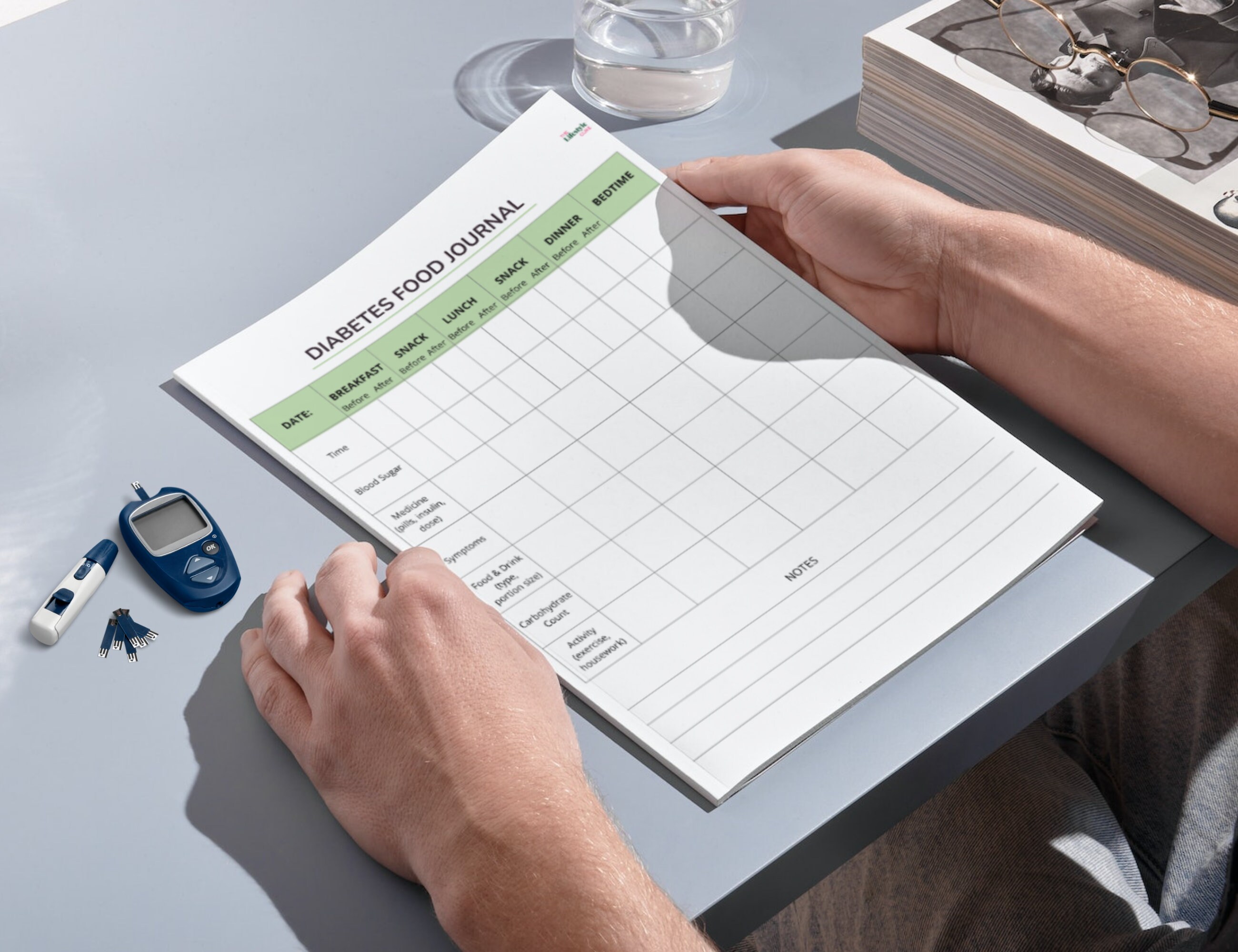 Doctor Made- Diabetes Food Journal, Printable Diabetic Log Book ...