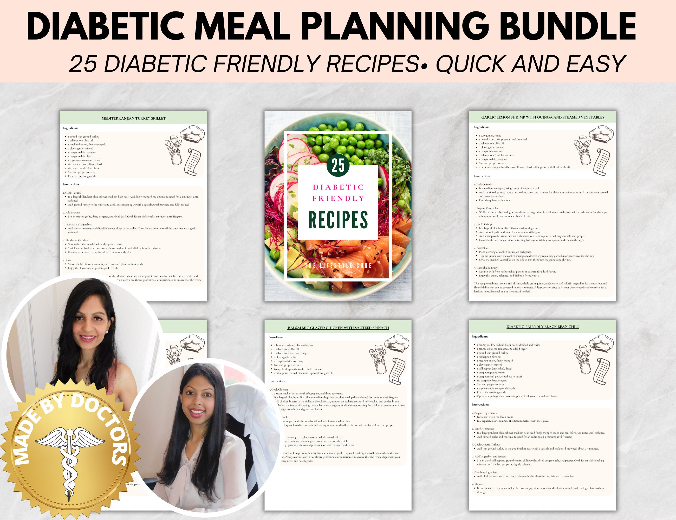 Doctor Created Diabetic Meal Plan Bundle-diabetic Meal Plan, Diabetic ...