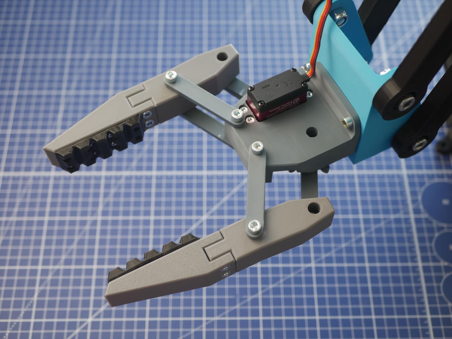 3D Printable Robot Gripper With DS3225 Servo - Modular Adjustable ...
