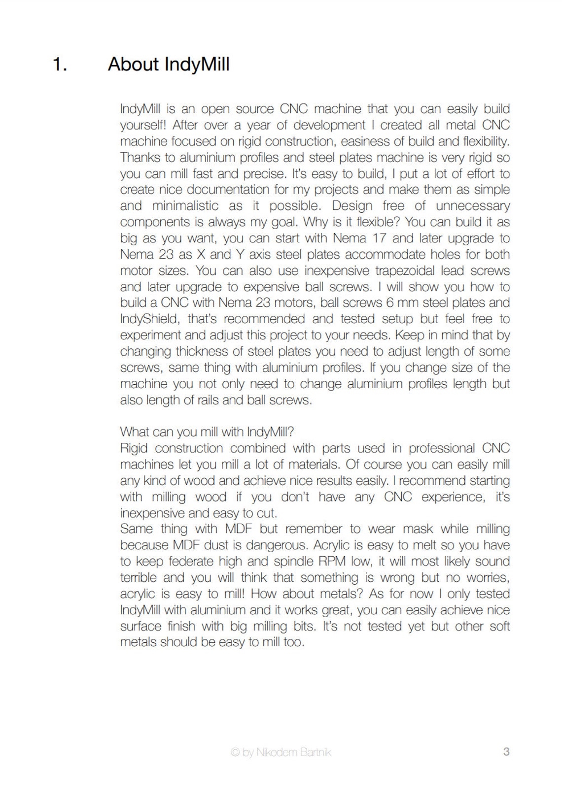 Indymill Build Instruction DIY CNC Machine - Etsy