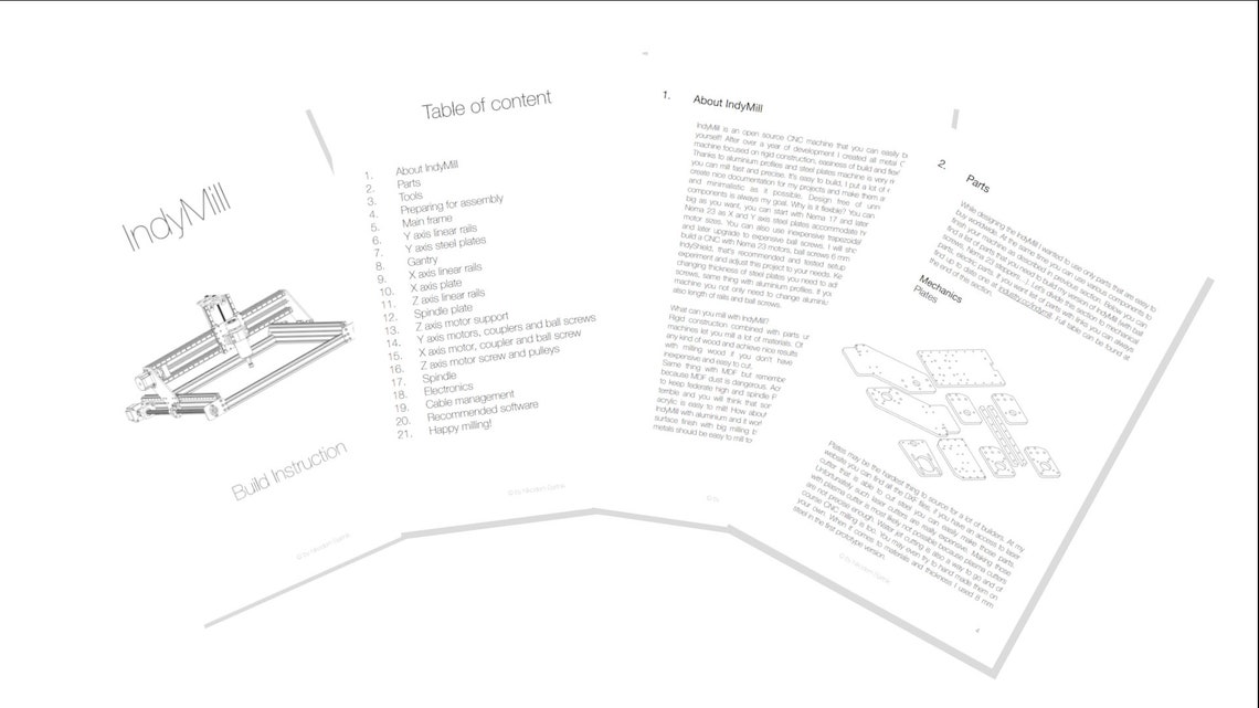 Indymill Build Instruction DIY CNC Machine - Etsy