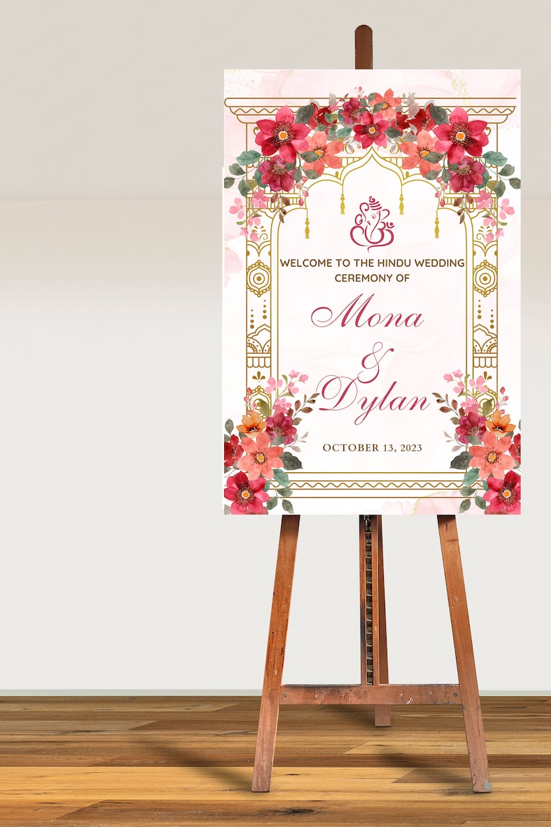 Indian Welcome Sign, Desi Welcome Sign, Wedding Sign, Hindu Wedding ...