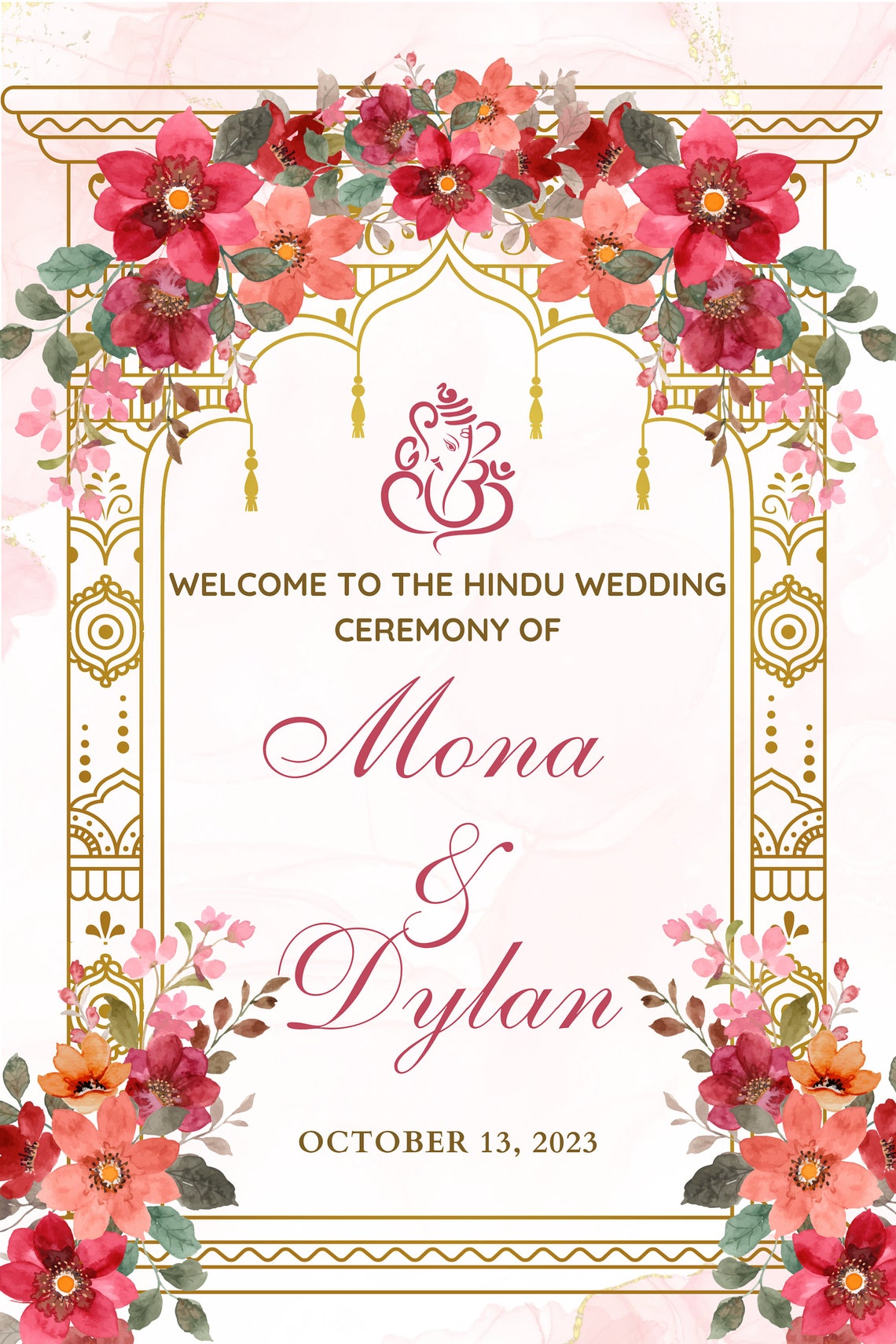 Indian Welcome Sign, Desi Welcome Sign, Wedding Sign, Hindu Wedding ...