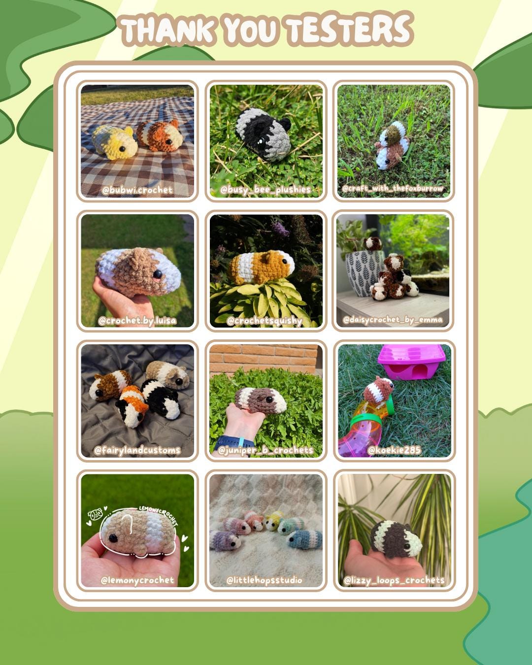 Crochet Guinea Pig Pattern No-sew Amigurumi Guinea Pig Pattern (PDF ...