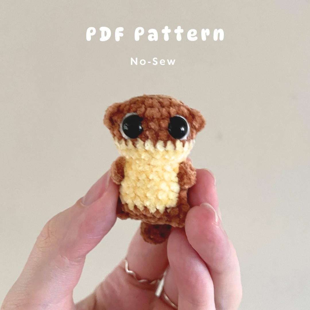 Adorable No-sew Crochet Otter Pattern, Easy One Piece DIY Sea Animal ...
