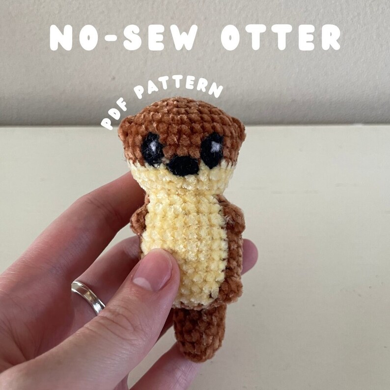 Adorable No-sew Crochet Otter Pattern, Easy One Piece DIY Sea Animal ...