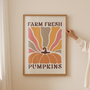 Farm Fresh Pumpkins, Cozy Fall Printable Wall Art, Fall Autumn Home ...