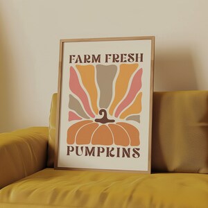 Farm Fresh Pumpkins, Cozy Fall Printable Wall Art, Fall Autumn Home ...