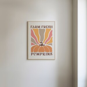 Farm Fresh Pumpkins, Cozy Fall Printable Wall Art, Fall Autumn Home ...