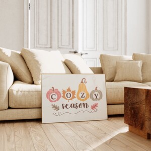 Cozy Season Print, Cute Fall Printable Wall Art, Fall Autumn Wall Decor ...
