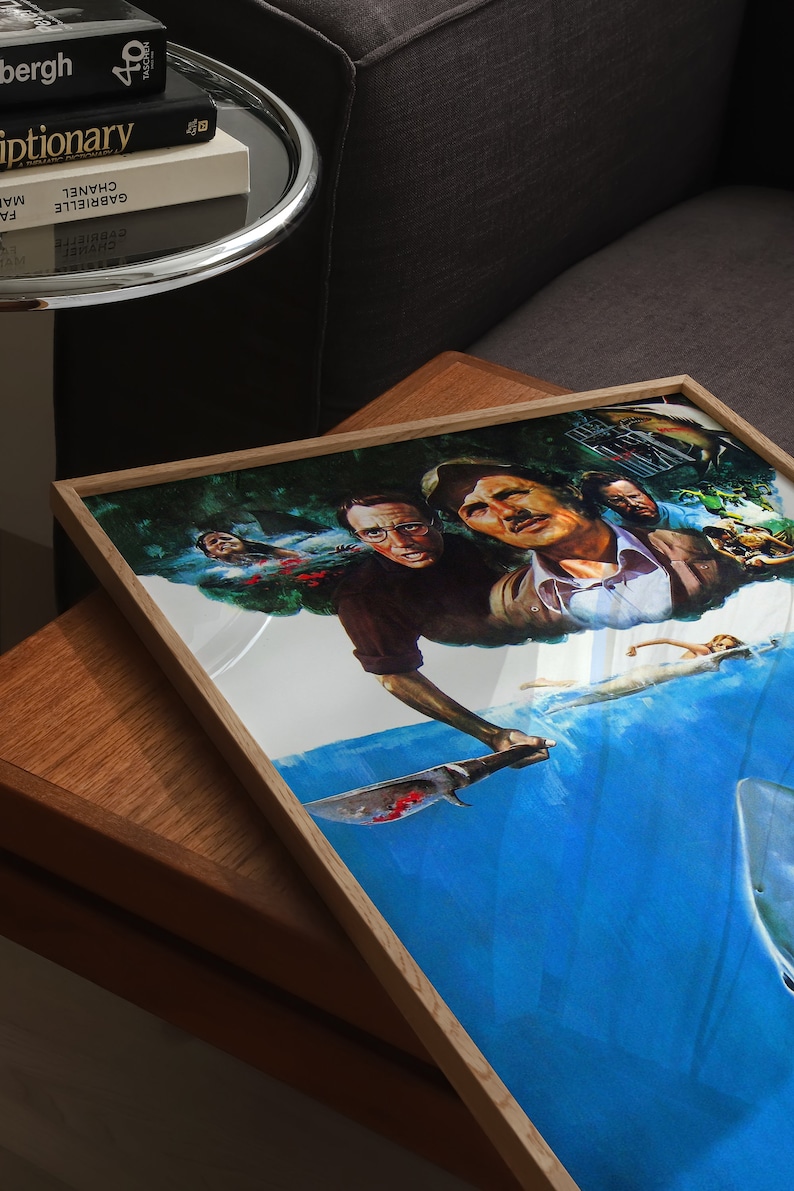 Vintage Jaws Poster, Jaws 1975 Retro Print, Horrow Movie Poster, Jaws ...