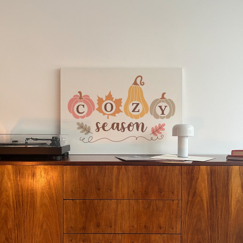 Cozy Season Pumpkin Print, Boho Autumn Wall Decor (digital Download) - Etsy