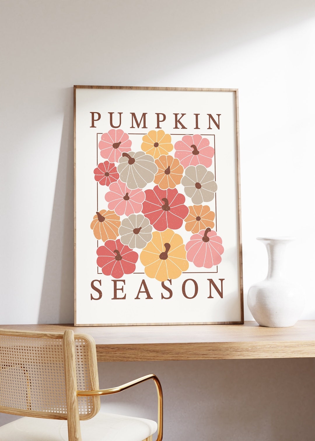 Pumpkin Season Print, Cute Fall Printable Wall Art, Fall Autumn Home ...