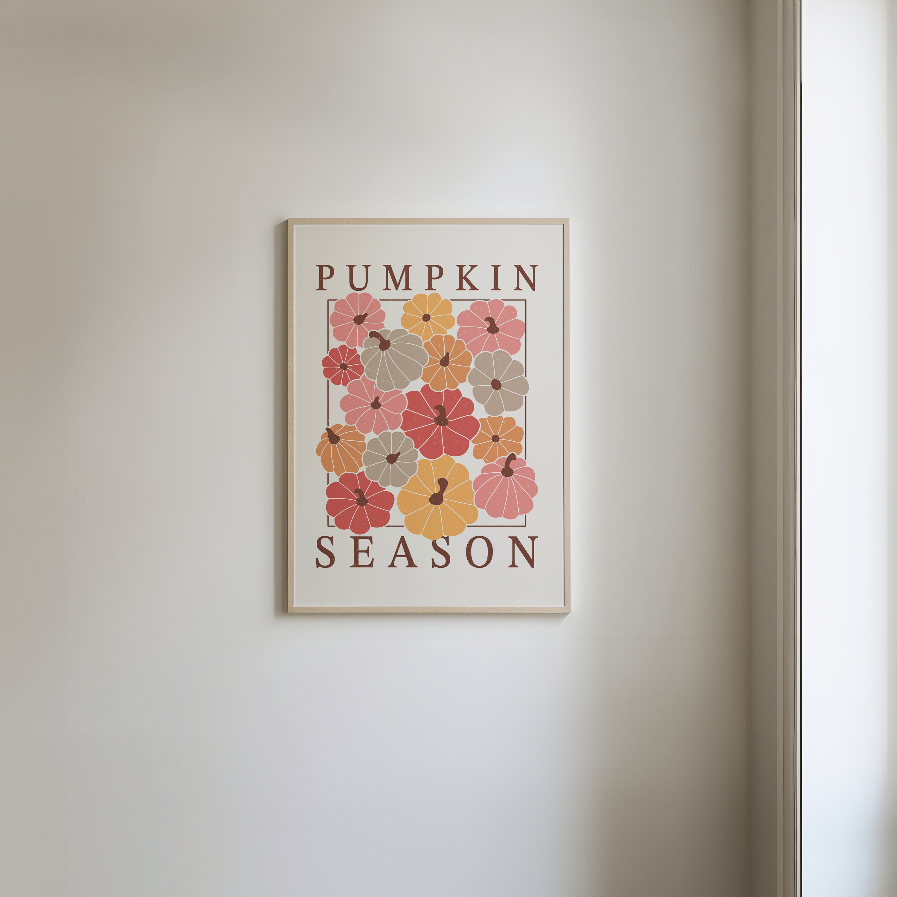 Pumpkin Season Print, Cute Fall Printable Wall Art, Fall Autumn Home ...