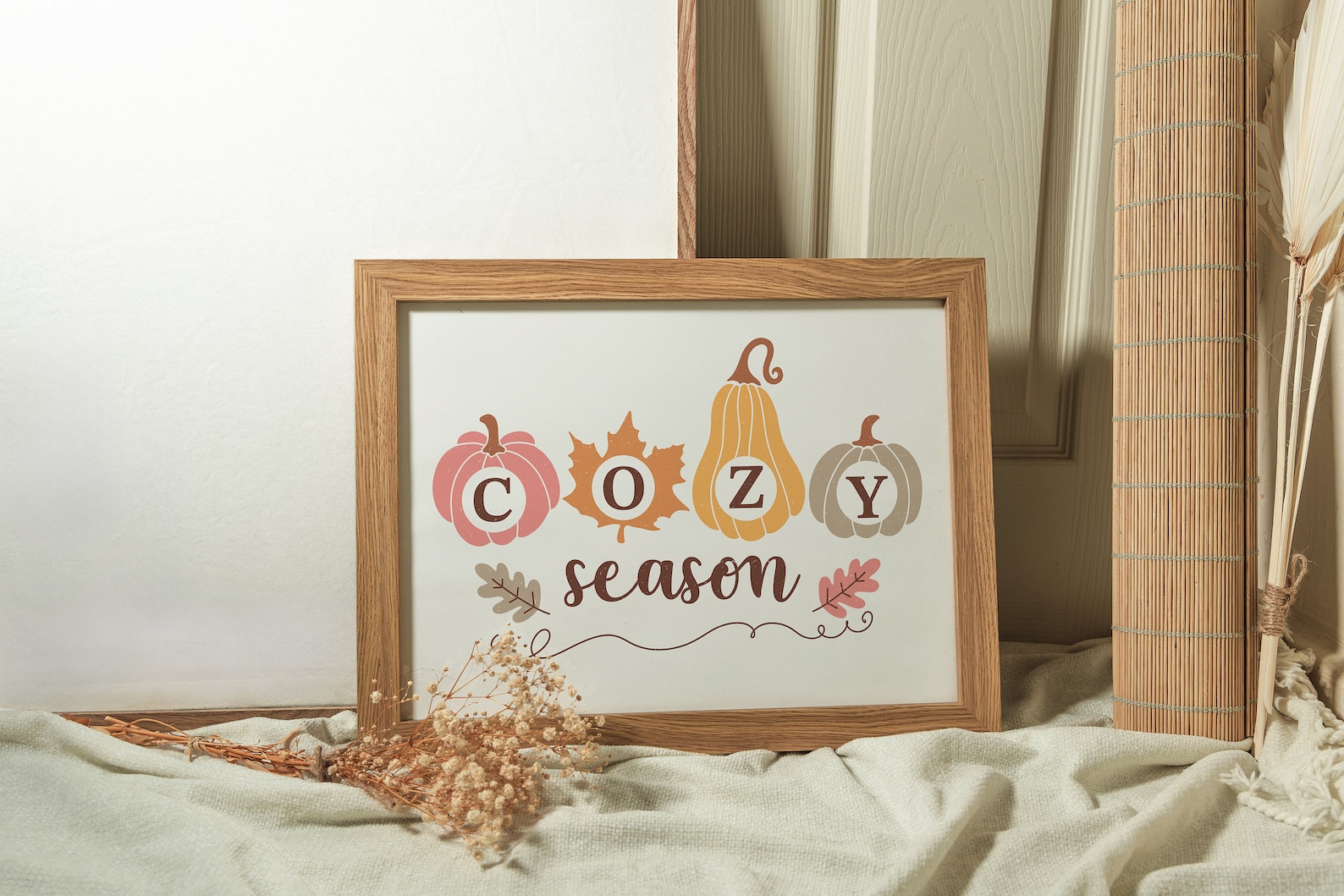 Cozy Season Print, Cute Fall Printable Wall Art, Fall Autumn Wall Decor ...