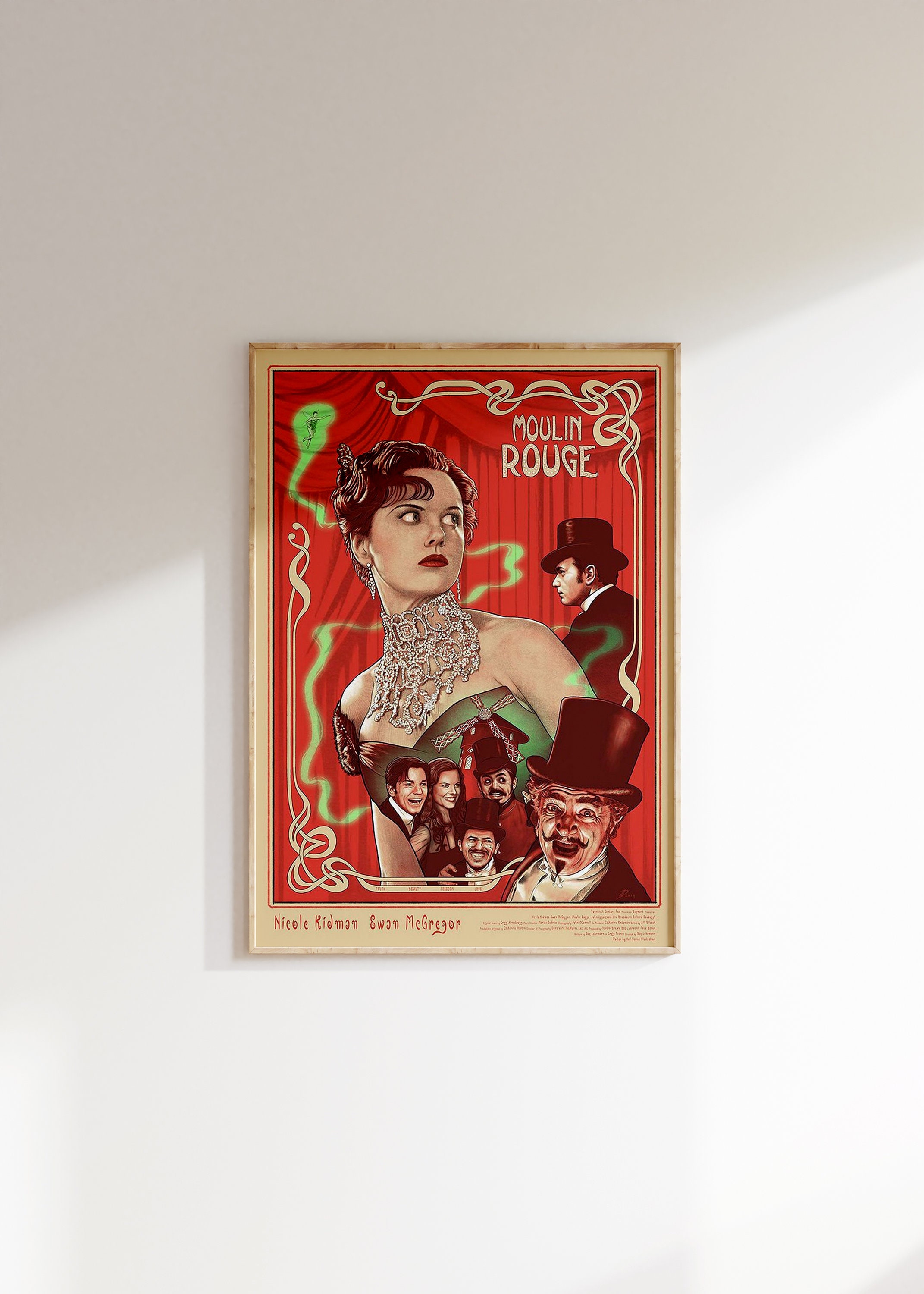 Satine, Christian, Harold Zidler Art Poster, Moulin Rouge Musical Wall ...