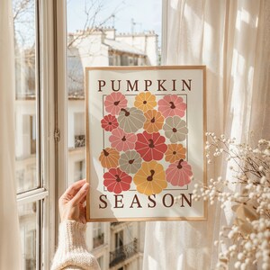 Pumpkin Season Print, Cute Fall Printable Wall Art, Fall Autumn Home ...