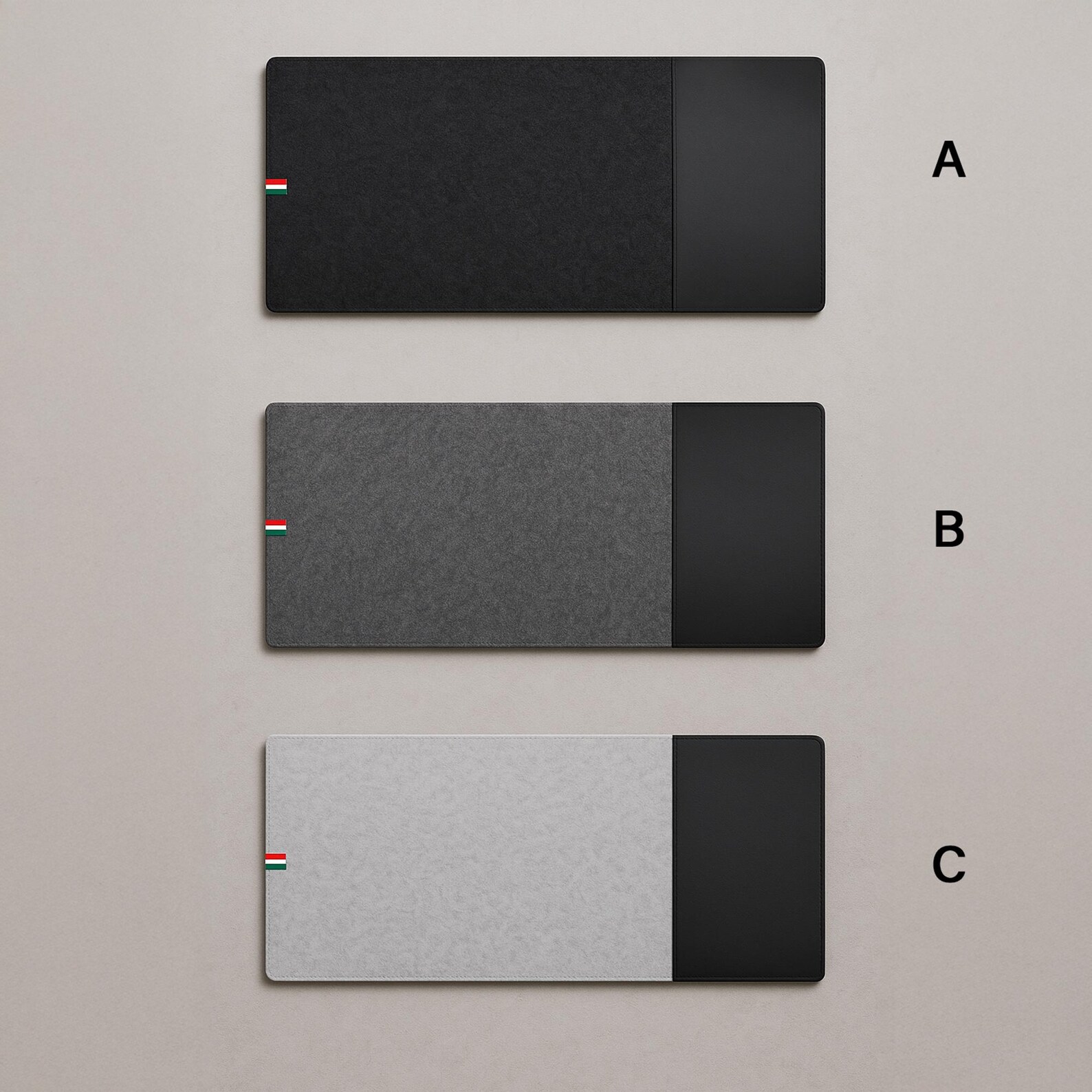 Minimalist Felt & Vegan Leather Desk Mat – Modern Anti-slip Office Pad ...