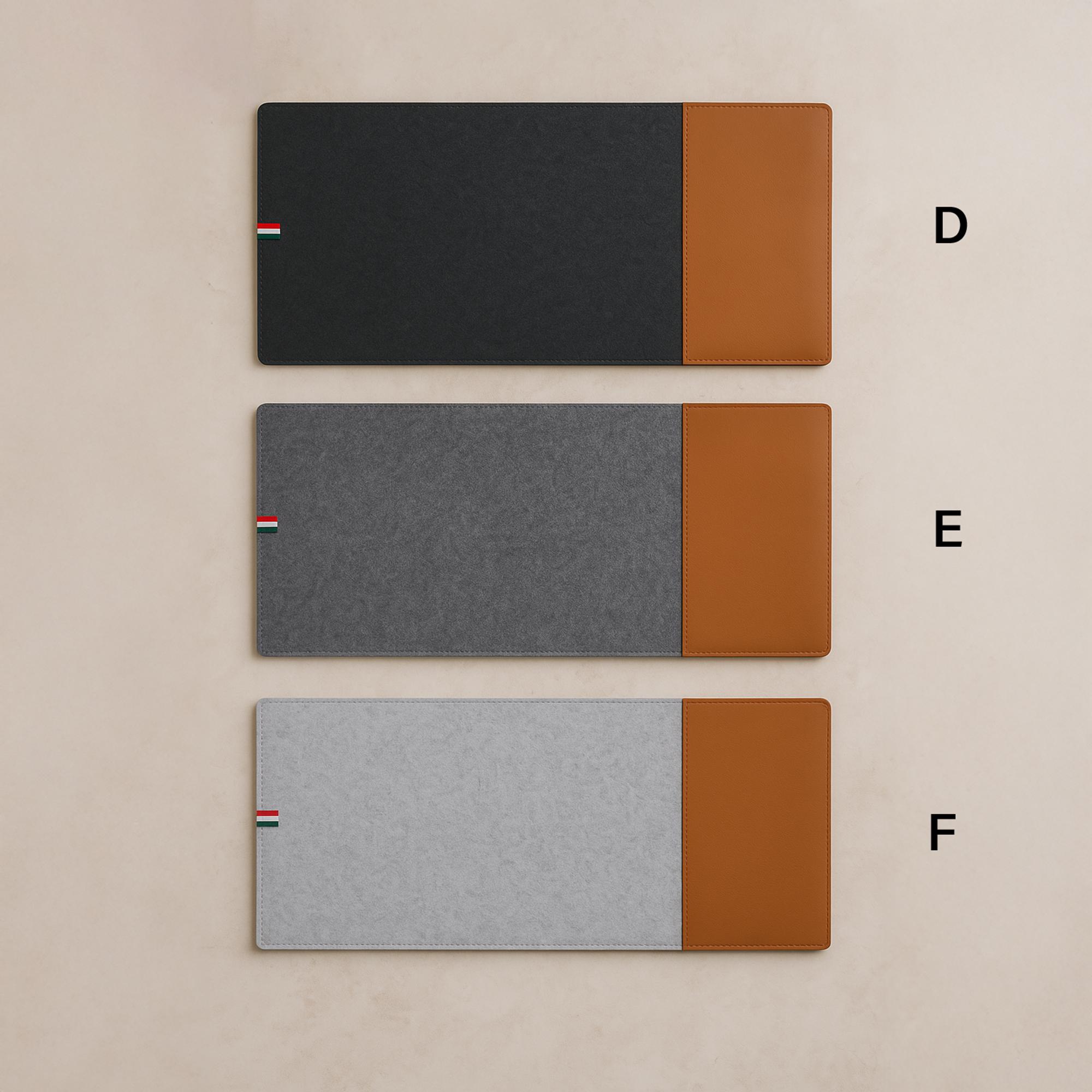 Minimalist Felt & Vegan Leather Desk Mat – Modern Anti-slip Office Pad ...