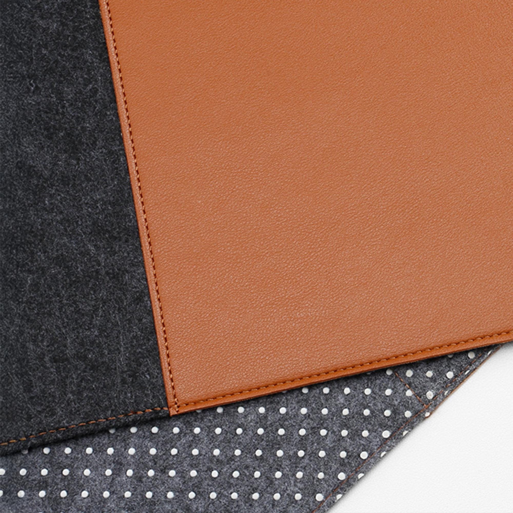 Minimalist Felt & Vegan Leather Desk Mat – Modern Anti-slip Office Pad ...
