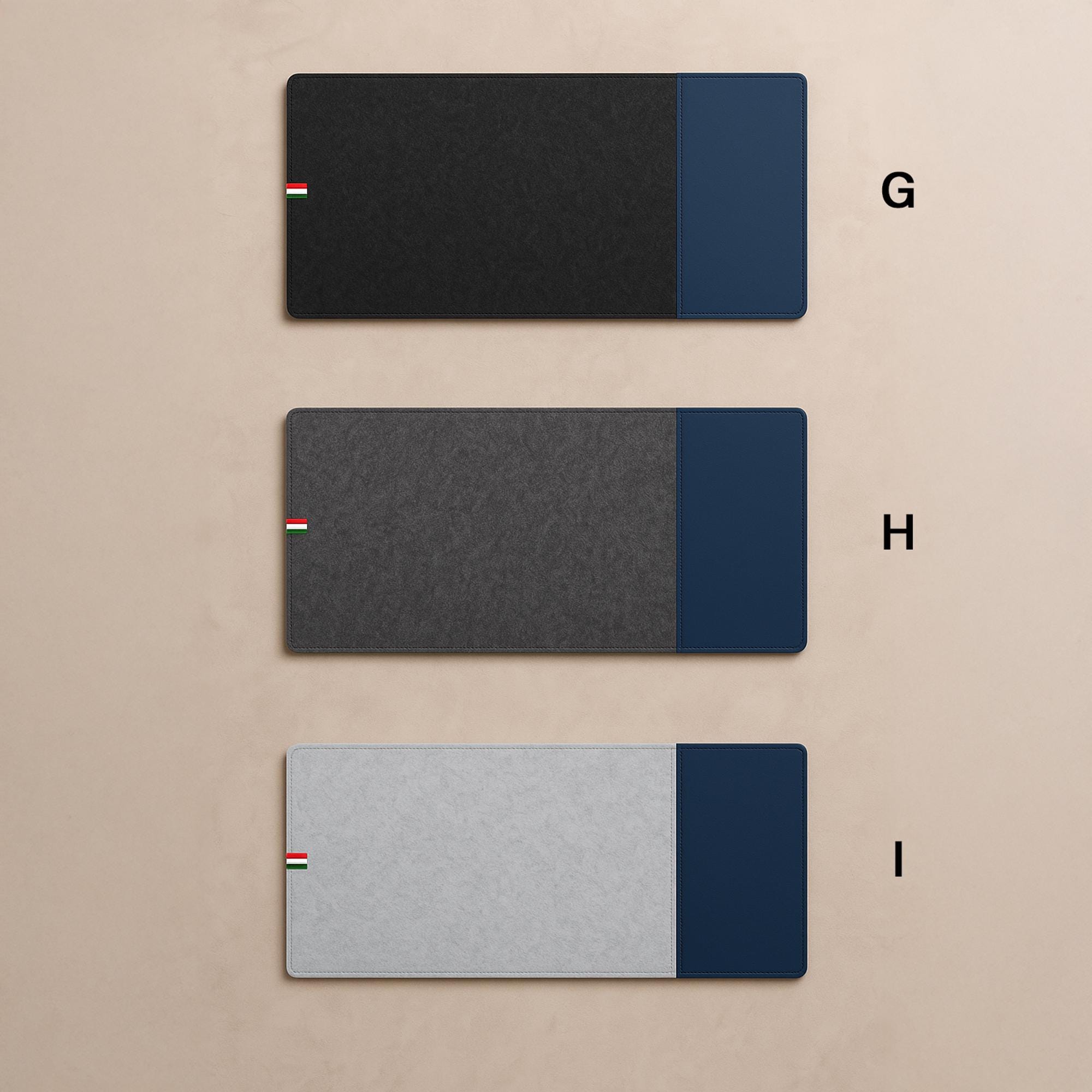 Minimalist Felt & Vegan Leather Desk Mat – Modern Anti-slip Office Pad ...