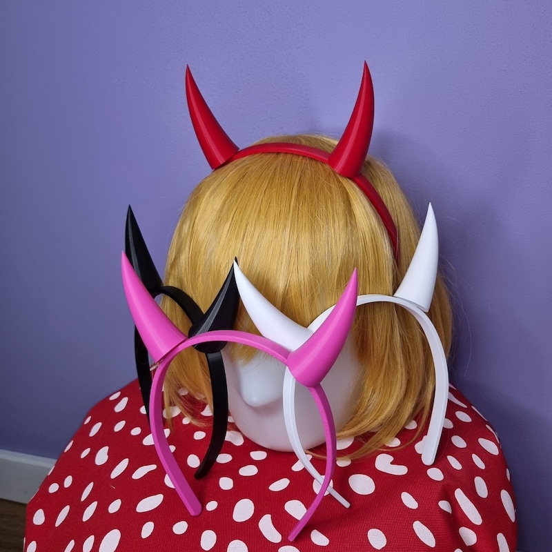 Black Devil Horn Headband - Etsy