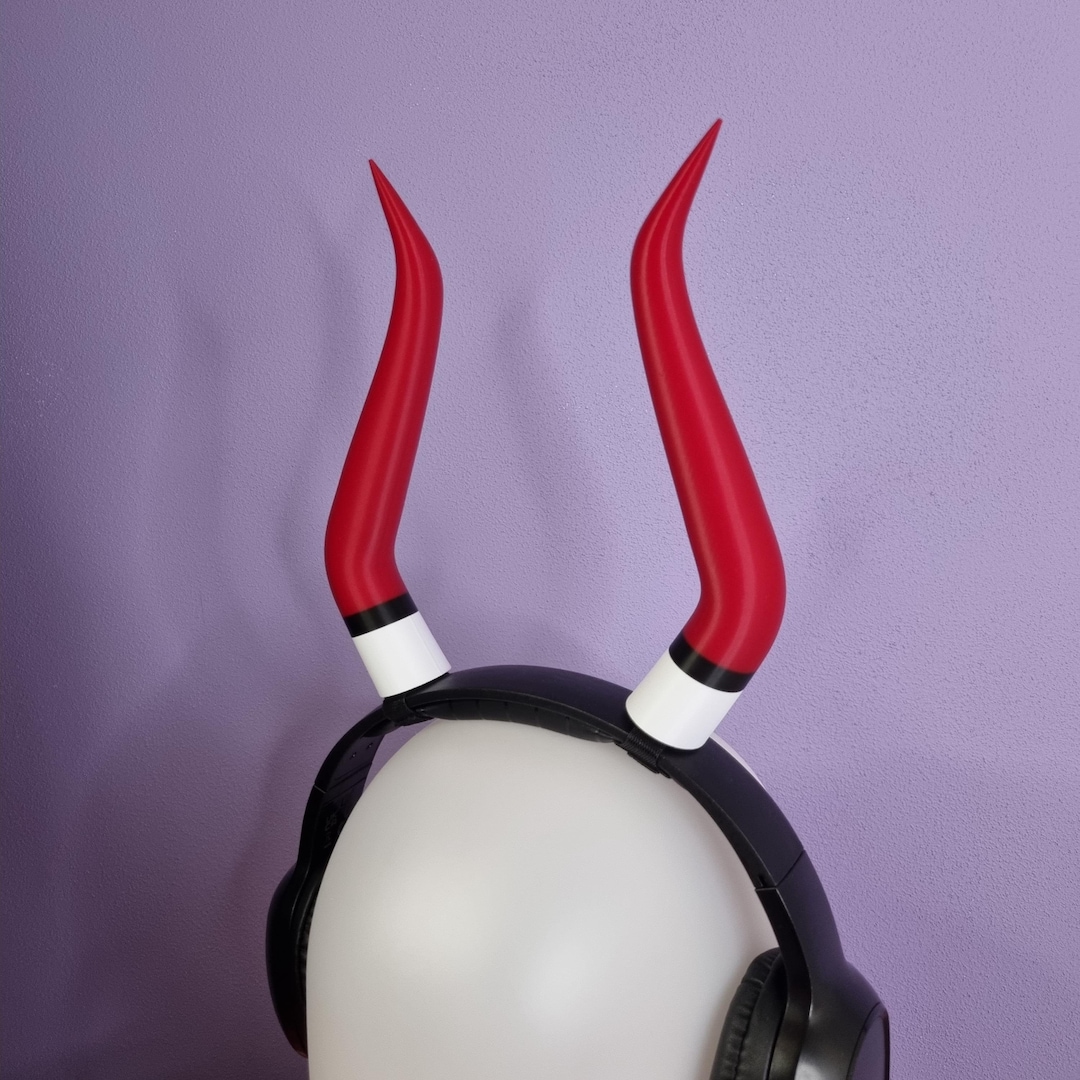 Lucifer Horns for Headset, 3d Printed Morningstar Hell Hotel Cosplay ...