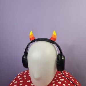 3D Printed Candy Corn Horns for Headset, Cosplay Troll Horns - Etsy