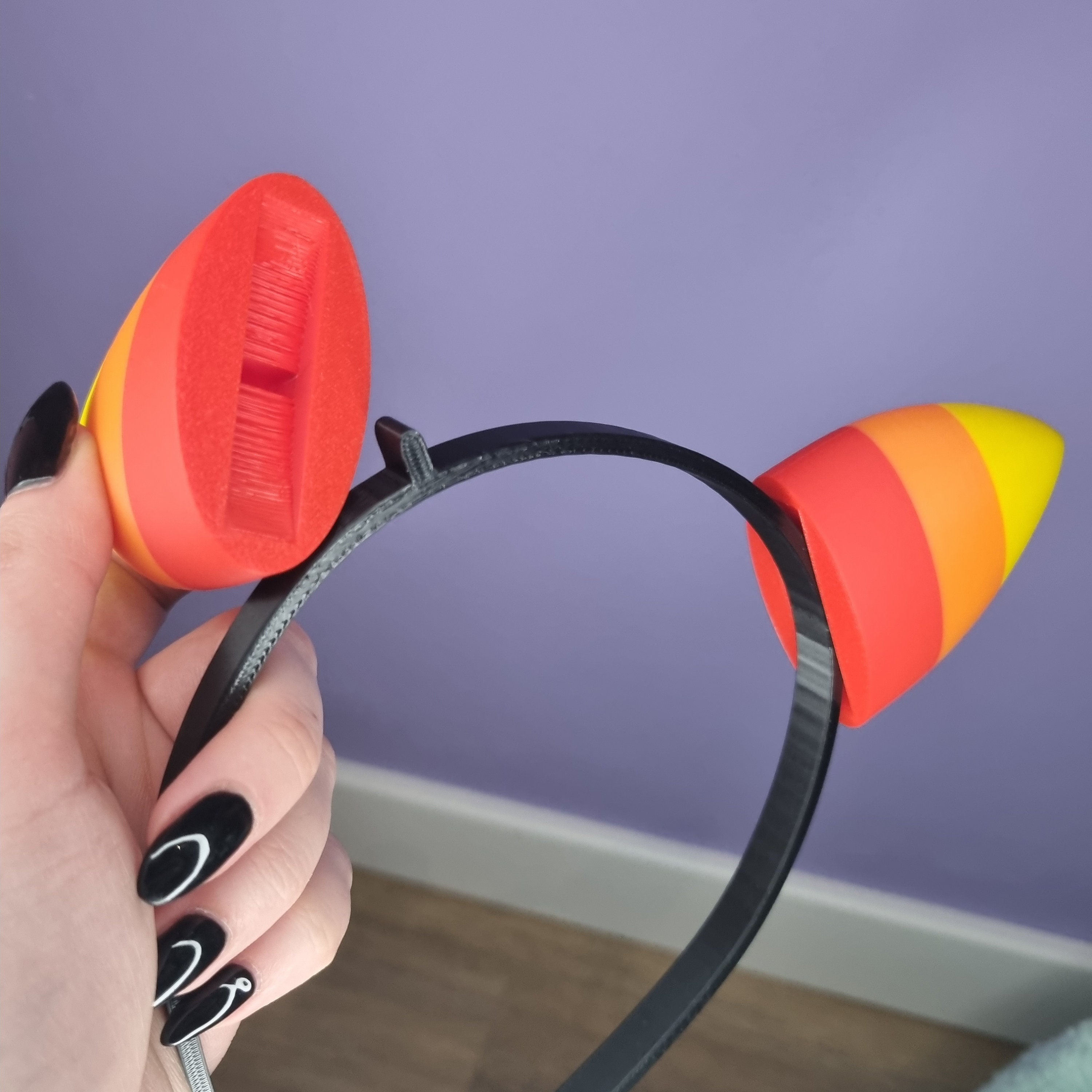 3d Printed Cosplay Troll Horns, Pair of "cat Ears" Shaped Horns With or ...