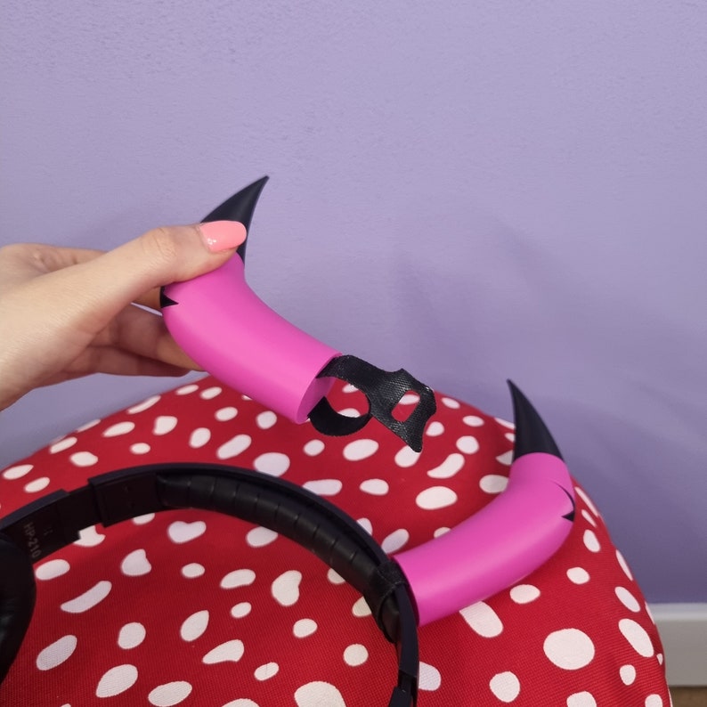 Pink Black Star Cosplay Headset Horns, Gamer Accessory - Etsy Australia