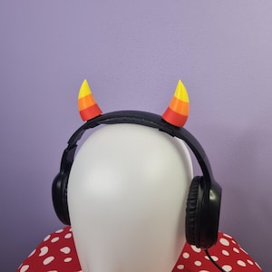 3D Printed Candy Corn Horns for Headset, Cosplay Troll Horns - Etsy