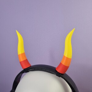 Pair of Cosplay Troll Horns for Headset, 3d Printed Pair of Sunset ...