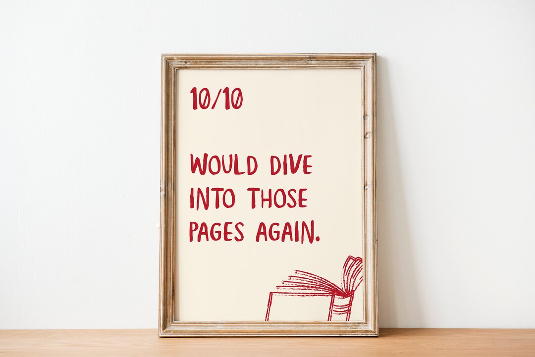 Cute Reading Corner Print - Literary Wall Art - Cute Bookish Dorm Decor ...