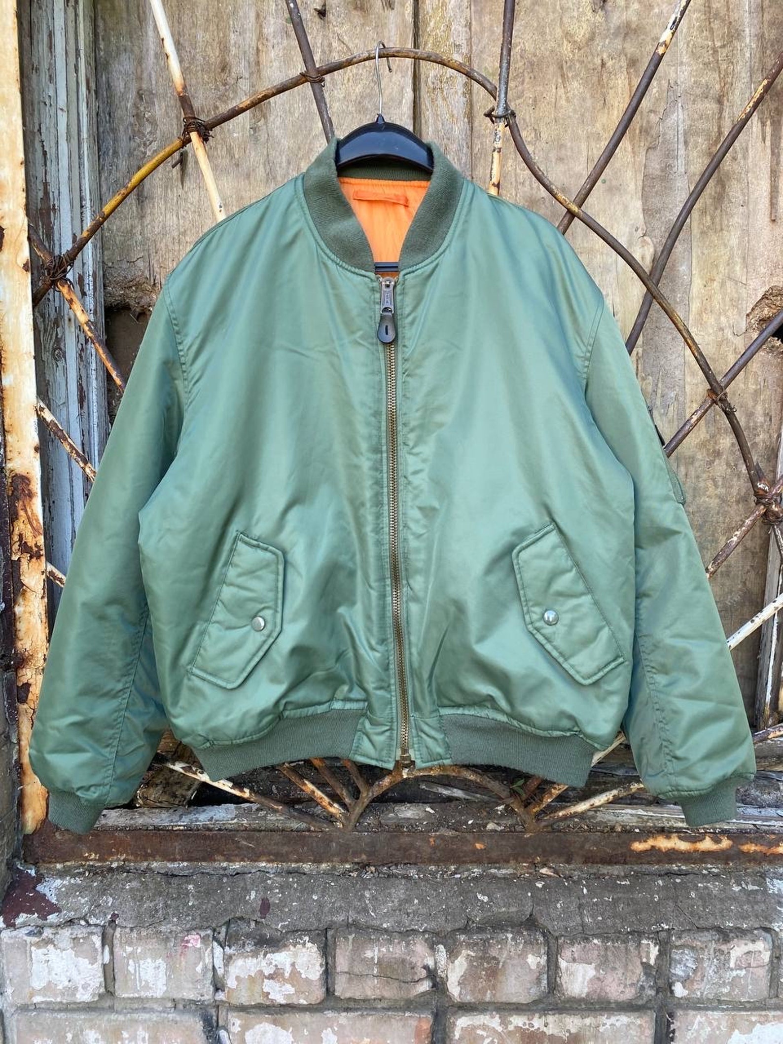 Vintage Flyers Cold Weather Jacket Type MA1 Aviation Nylon Jacket - Etsy