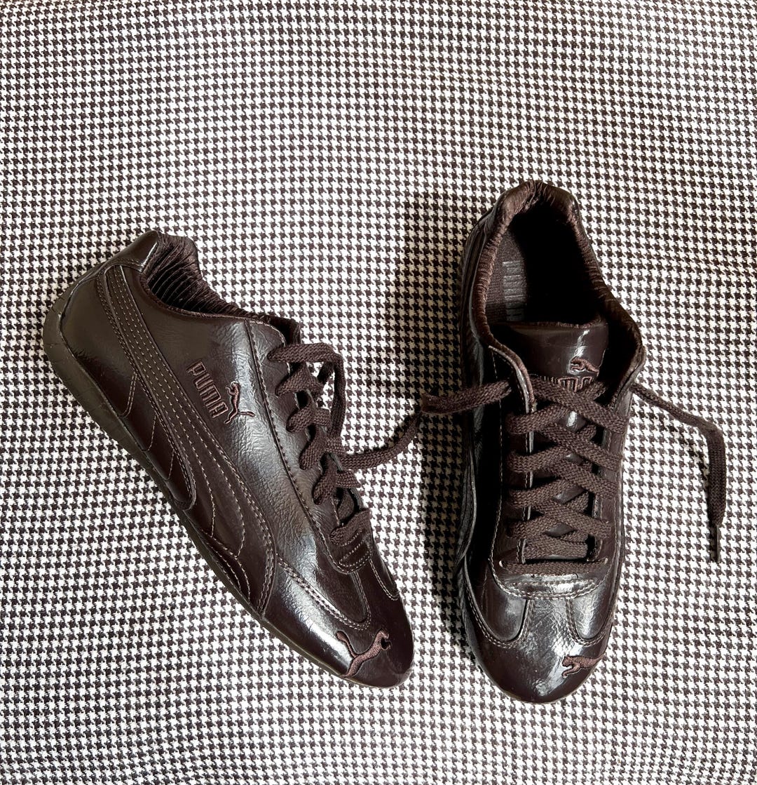 Vintage Puma Patent Y2K Speed Cat Leather Sneakers EUR 38 Brown - Etsy