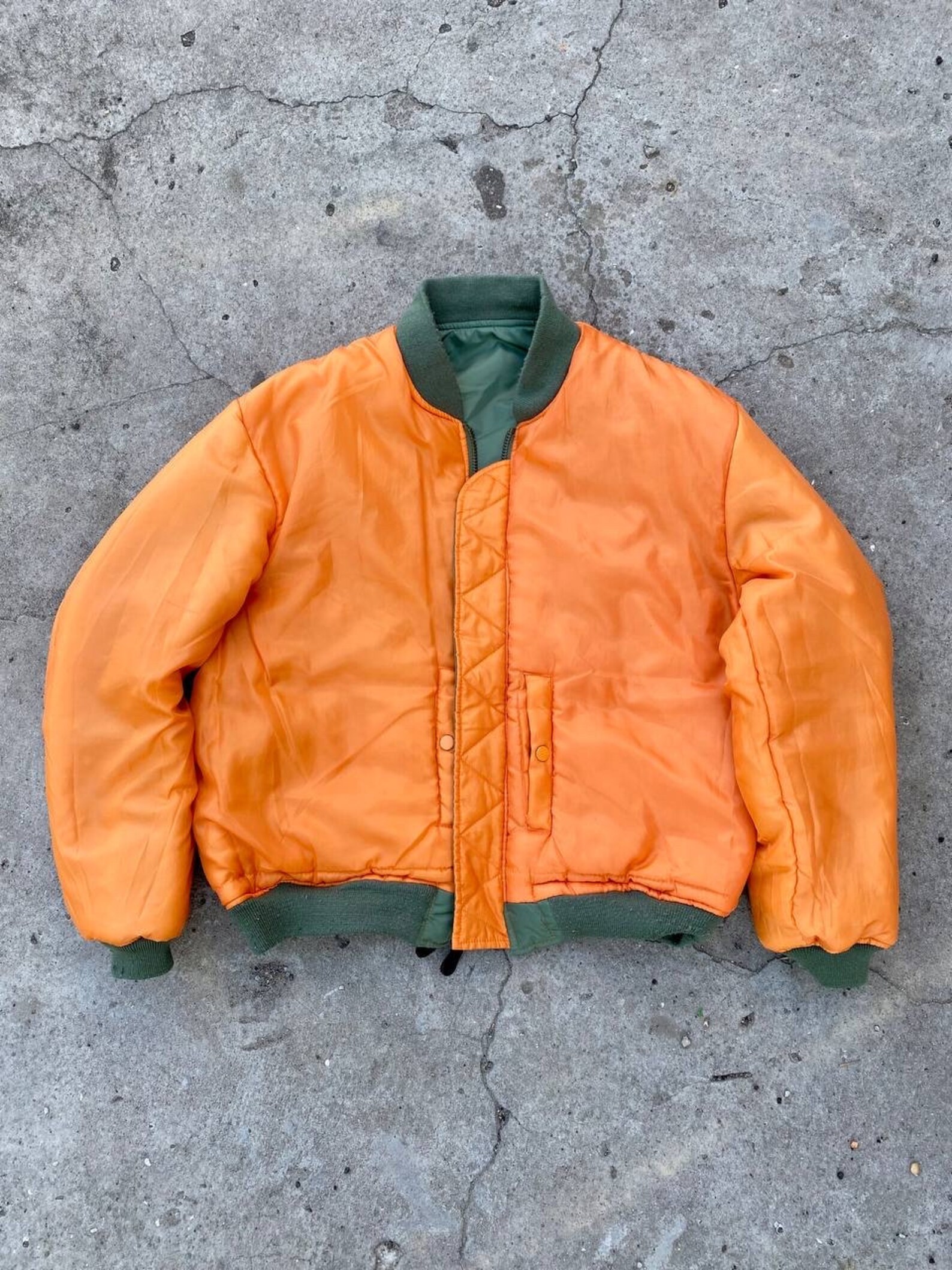 Vintage Flyers Cold Weather Jacket Type MA1 Aviation Nylon Jacket - Etsy