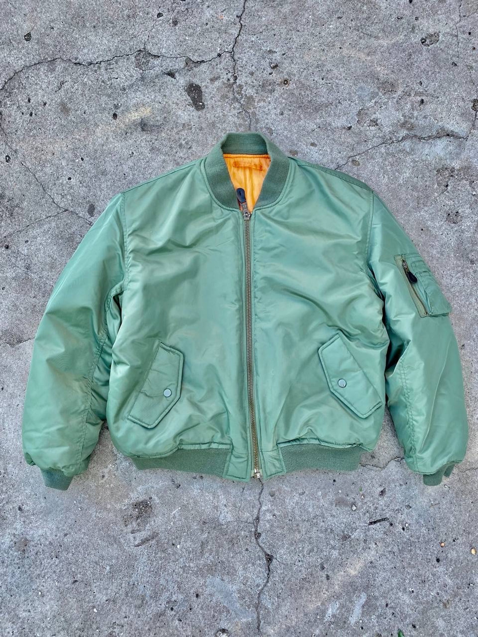 Vintage Flyers Cold Weather Jacket Type MA1 Aviation Nylon Jacket - Etsy