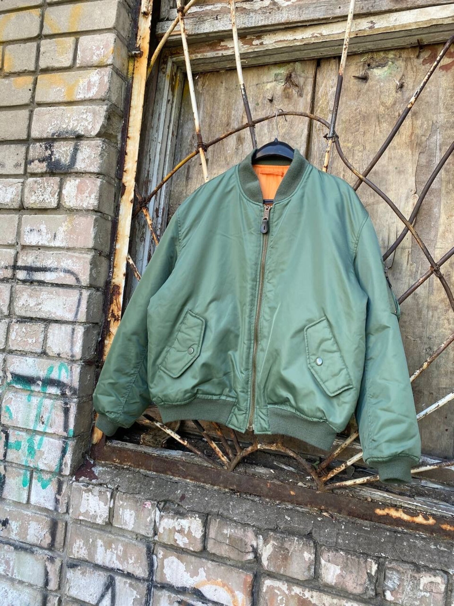 Vintage Flyers Cold Weather Jacket Type MA1 Aviation Nylon Jacket - Etsy