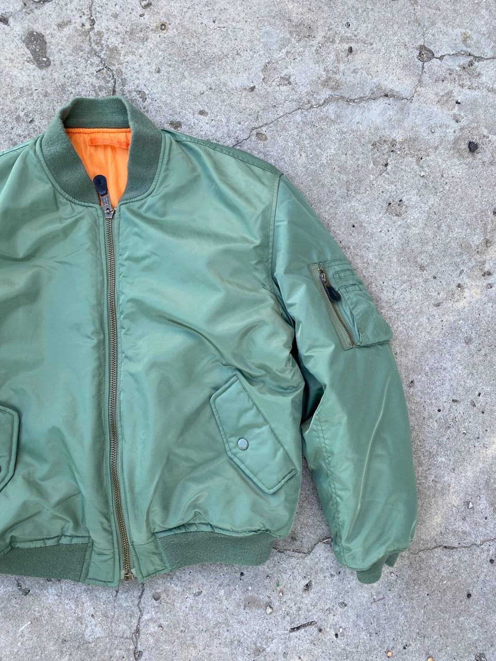 Vintage Flyers Cold Weather Jacket Type MA1 Aviation Nylon Jacket - Etsy