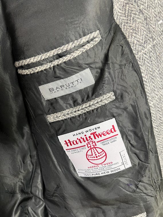 Vintage Harris Tweed Barutti Blazer Jacket Checkered - Gem