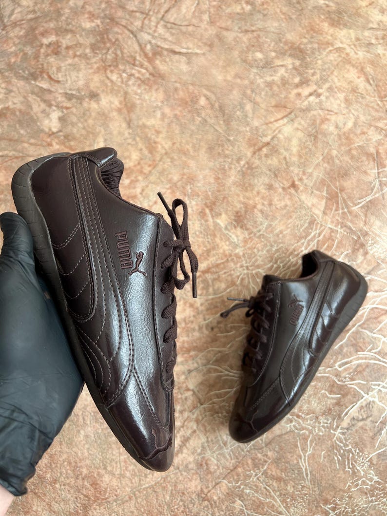 Vintage Puma Patent Y2K Speed Cat Leather Sneakers EUR 38 Brown - Etsy