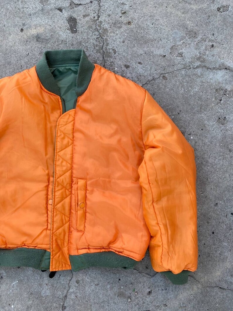 Vintage Flyers Cold Weather Jacket Type MA1 Aviation Nylon Jacket - Etsy