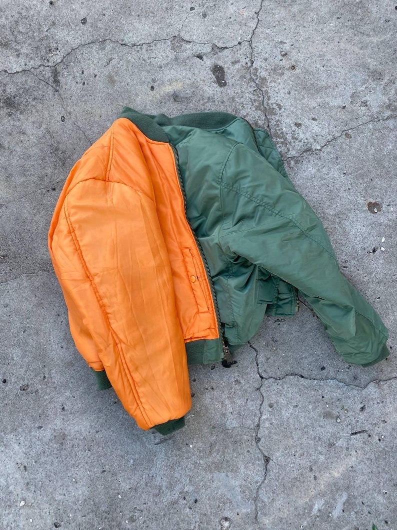 Vintage Flyers Cold Weather Jacket Type MA1 Aviation Nylon Jacket - Etsy